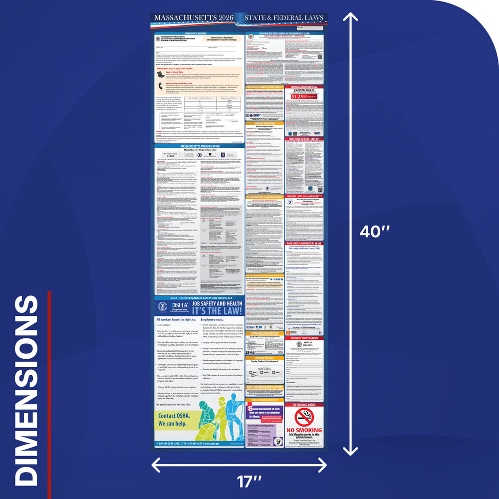 Massachusetts 2026 Labor Law Poster | State & Federal – State Labor Poster